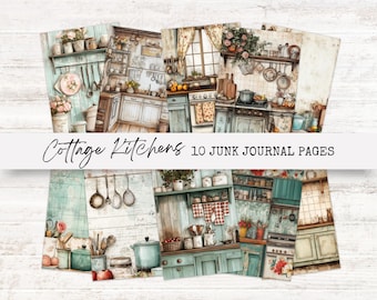 Printable Junk Journal Kitchen Theme, Scrapbook Pages, Digital Download ...