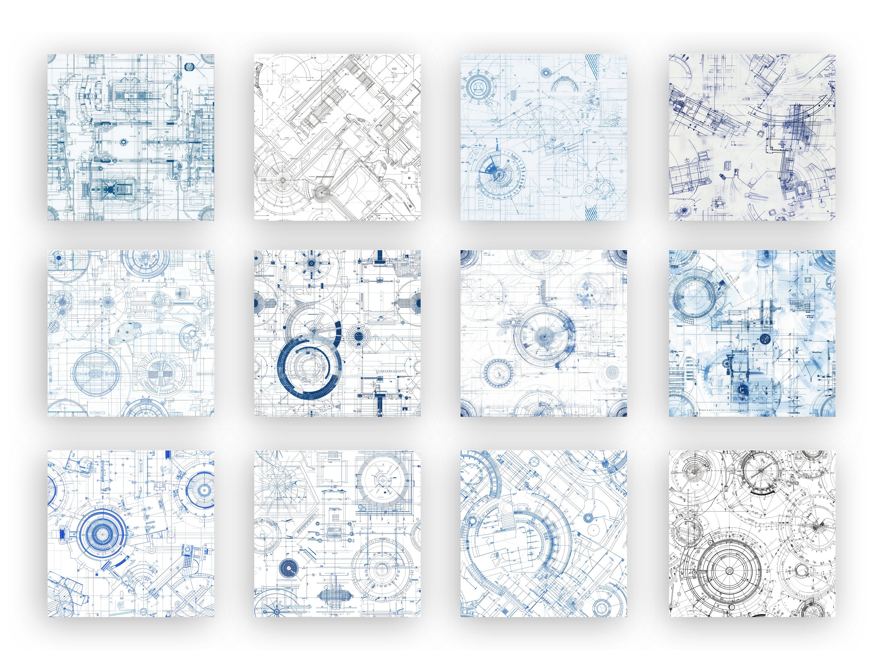 Digital Paper Technical Blueprints | Vintage Blueprint Junk Journal ...
