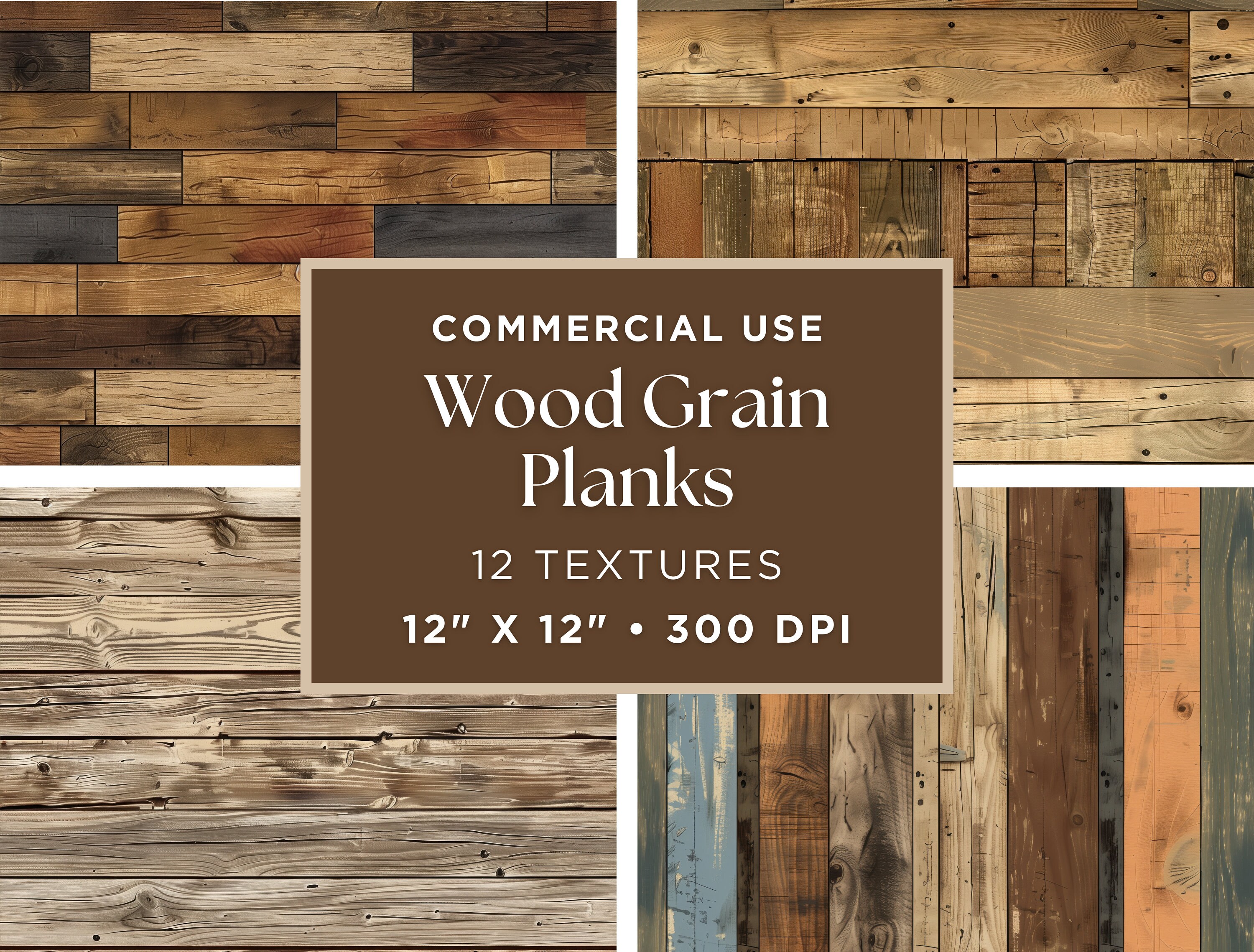 Wood Grain Planks Digital Paper Natural Wood Digital Paper Wood Plank ...