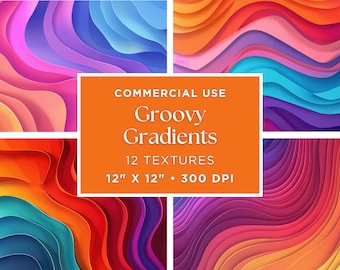 Retro Groovy Digital Papers, Hippie Girl Clipart, Groovy Patterns ...