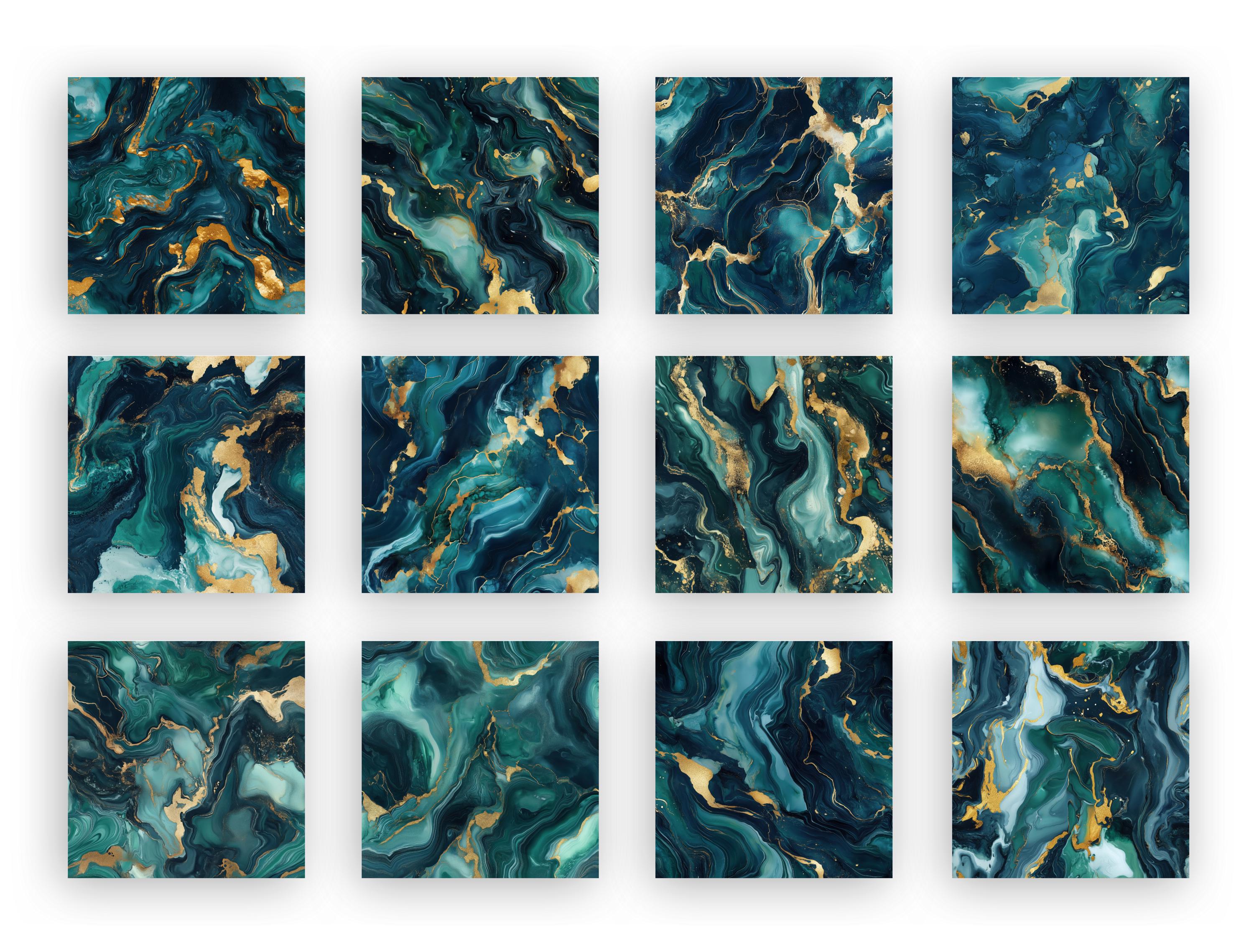 Emerald Green and Gold Digital Papers Emerald Marble Digital Texture Emerald Green and Gold ...