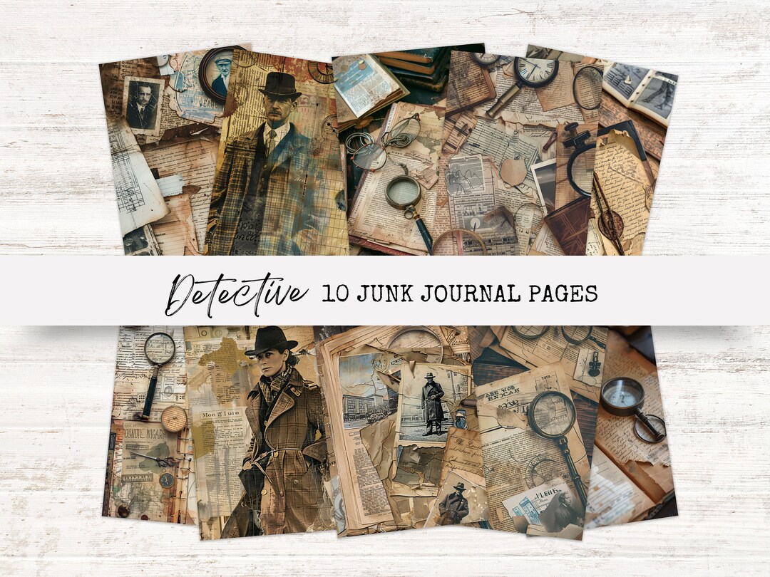 True Crime Junk Journal | Junk Journal Kit Detective | Crime Junk ...