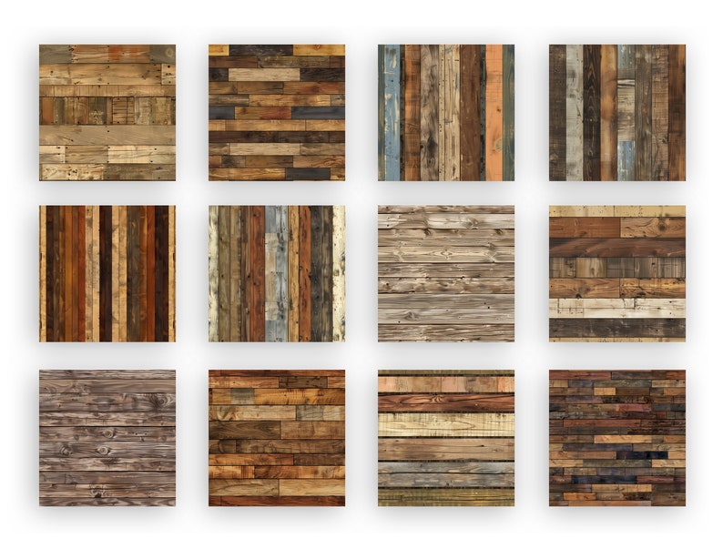 Wood Grain Planks Digital Paper Natural Wood Digital Paper Wood Plank ...