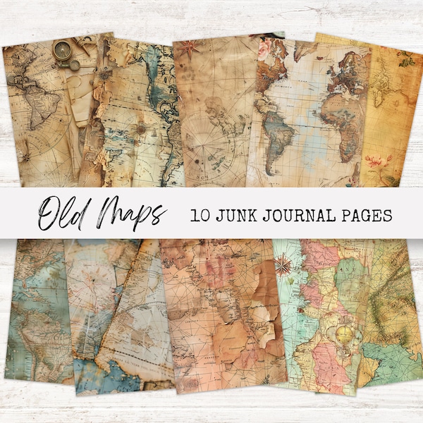 Vintage Travel Map - Etsy