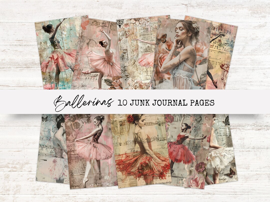 Ballerina Junk Journal Pages | Ballet Junk Journal Pages | Ballerina ...