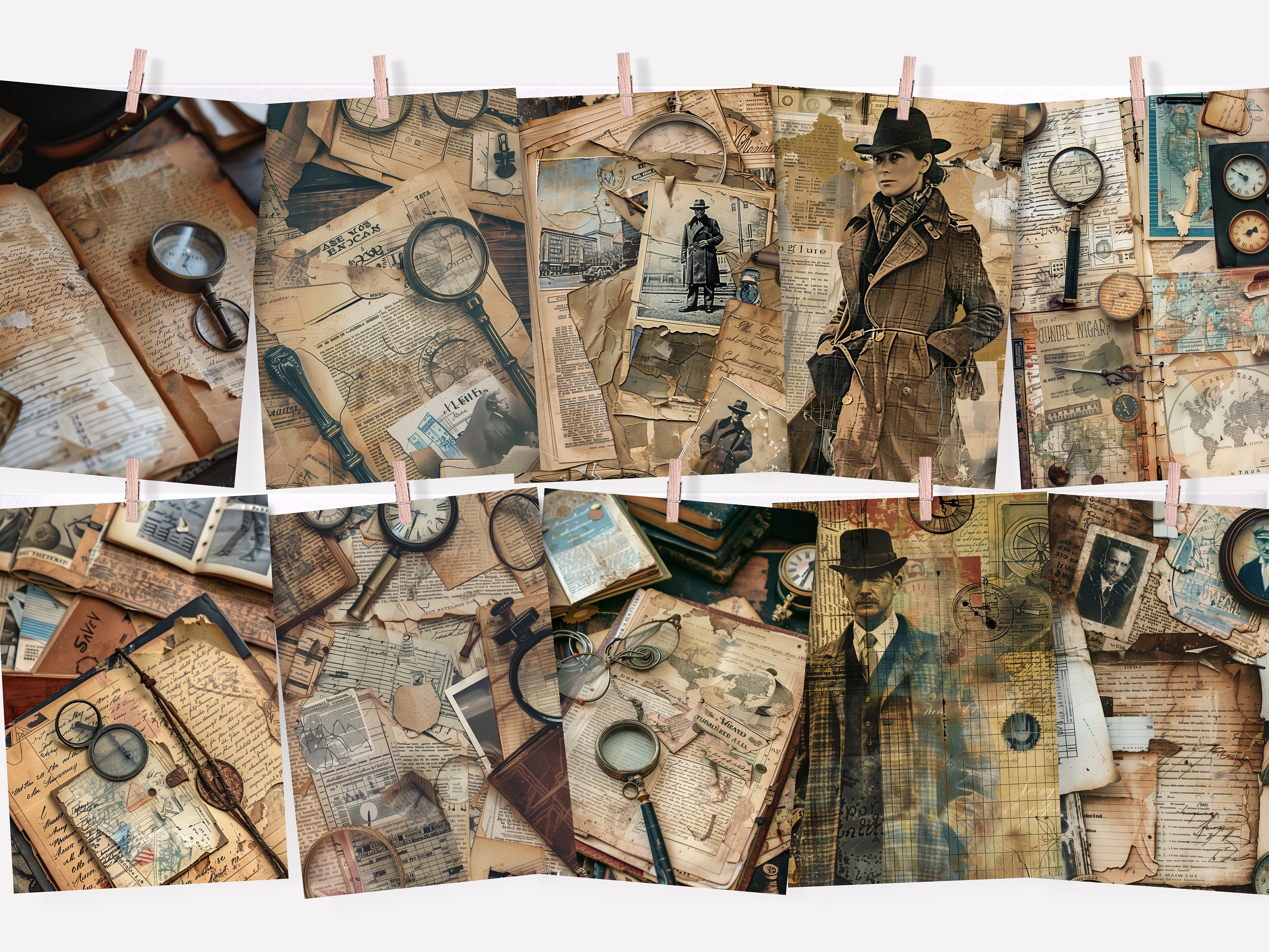 Detective Junk Journal Kit | Digital Download | Printable Ephemera ...