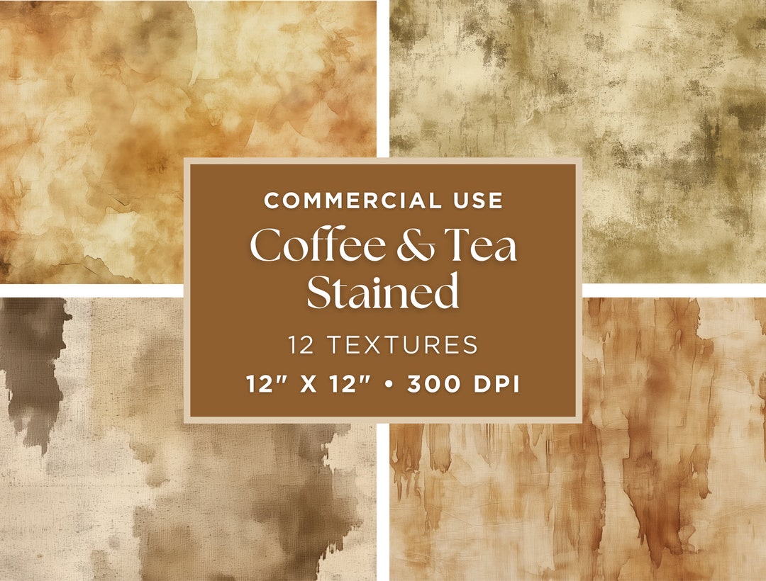 Coffee Tea Stain Paper Digital | Coffee Dyed Paper Digital Download | Tea Stained Paper Digital ...