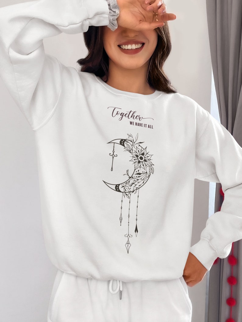 Moon Phases Shirt, Women's Aesthetic Sweatshirt, Boho Celestial Shirt ...