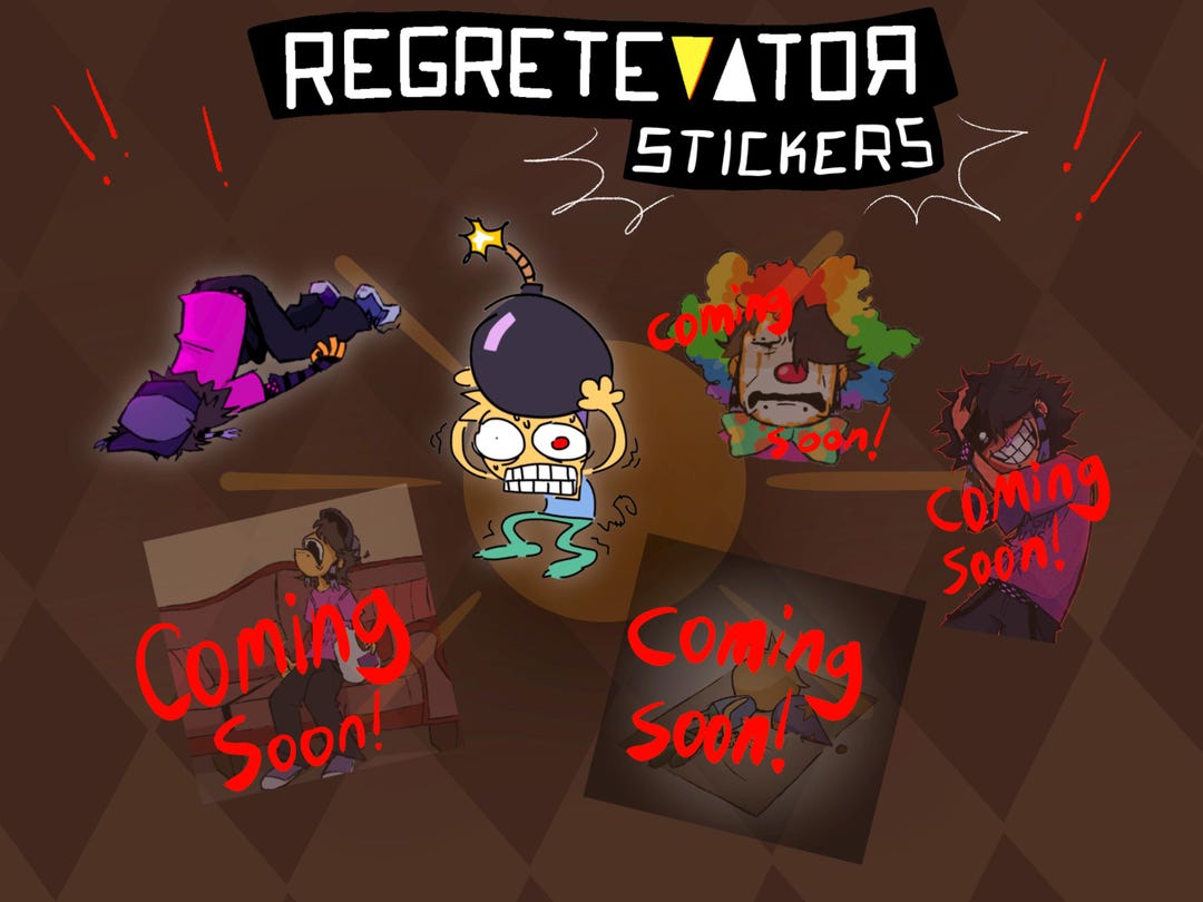 Regretevator Character Stickers - Etsy
