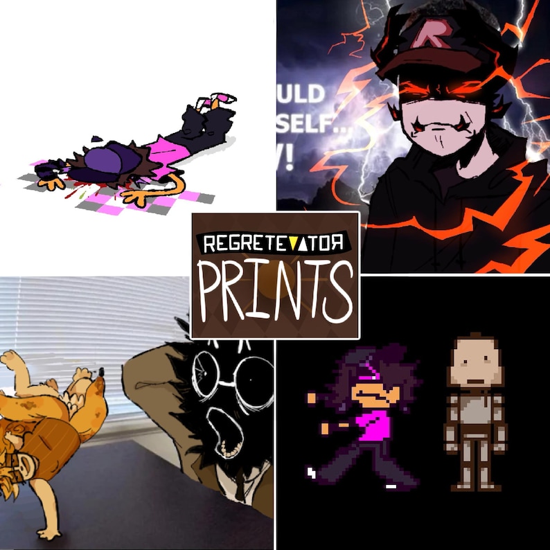 Regretevator Character Prints - Multiple Options! - Etsy UK