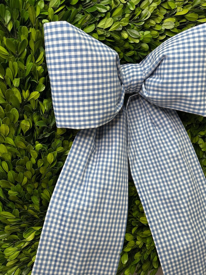 Gingham Fabric Bow: Classic Wreath & Door Decor - Etsy