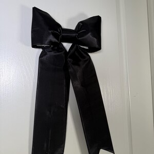 Black Satin Fabric Bow for Wreaths, Doors, Weddings, and Decor - Etsy