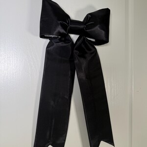 Black Satin Fabric Bow for Wreaths, Doors, Weddings, and Decor - Etsy