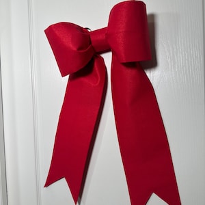 Shimmer Red Fabric Bow: Handmade Wreath, Door & Gift Decor - Etsy