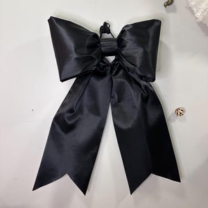 Black Satin Fabric Bow for Wreaths, Doors, Weddings, and Decor - Etsy