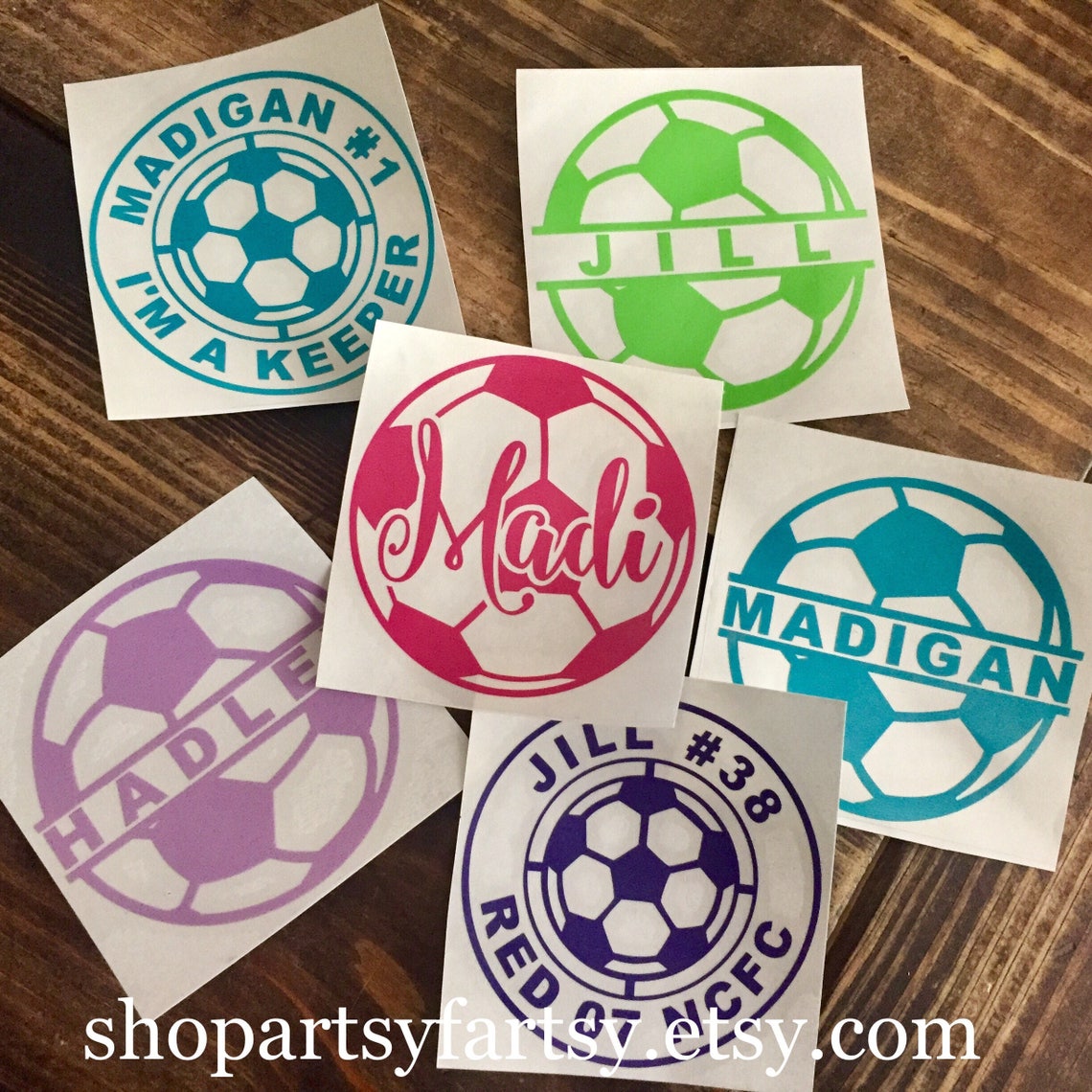 Soccer Ball Name Decal | Etsy