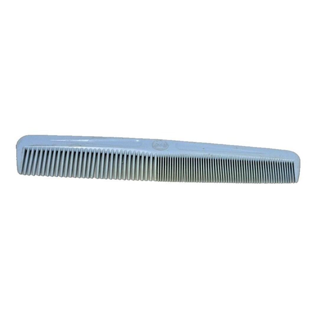 Vintage Goody Hair Dressing Comb Blue 7.25" USA Made 70s 80s Wide Fine ...