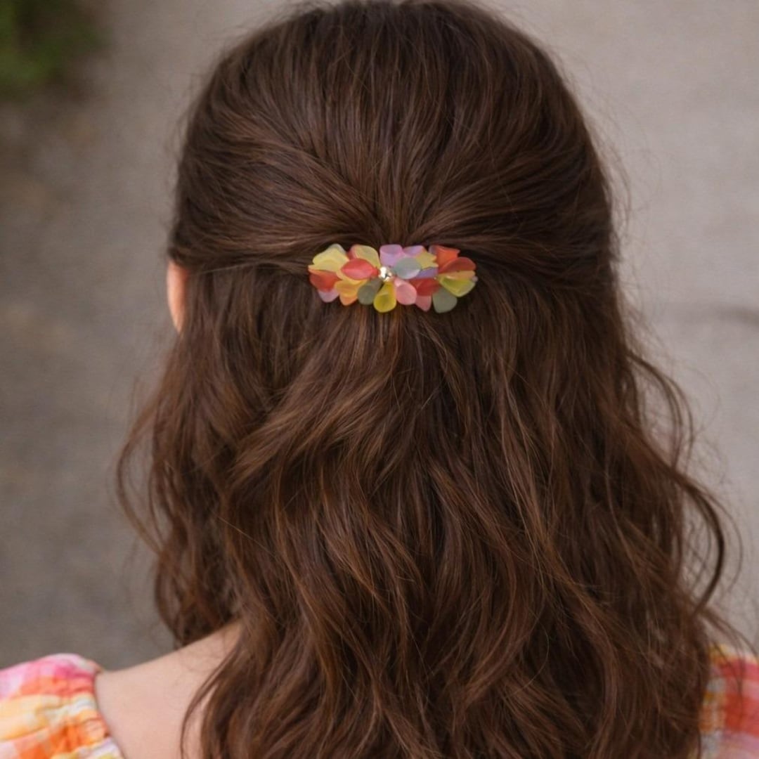 Vintage 1980s Pearlized Acrylic Hair Barrette Made in Korea - Etsy