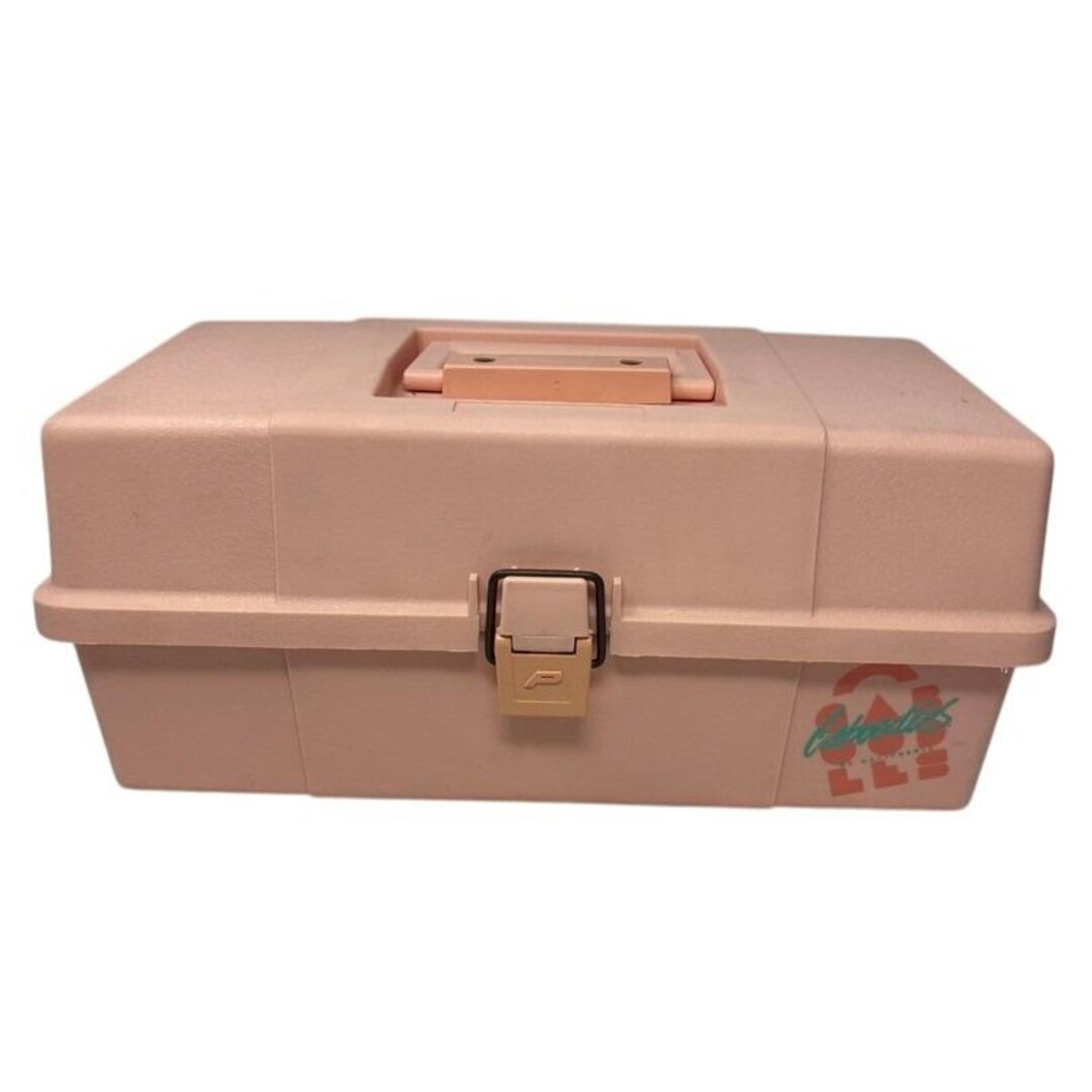 Vintage 80s Original Caboodles Make up Case Tackle Peach Pink Plano - Etsy