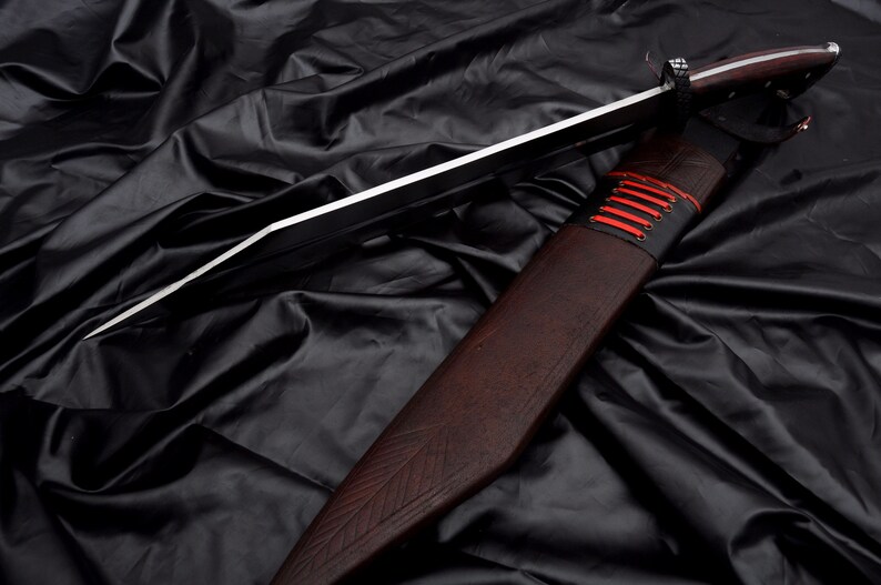 Handmade Seax Sword-18 Inches Long Blade Viking Seax Knife-full Tang ...