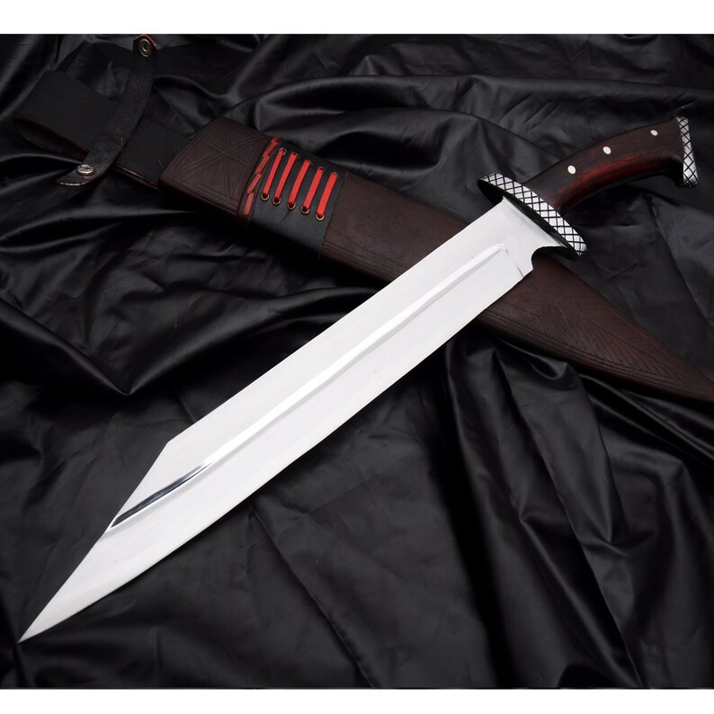 Handmade Seax Sword-18 Inches Long Blade Viking Seax Knife-full Tang ...