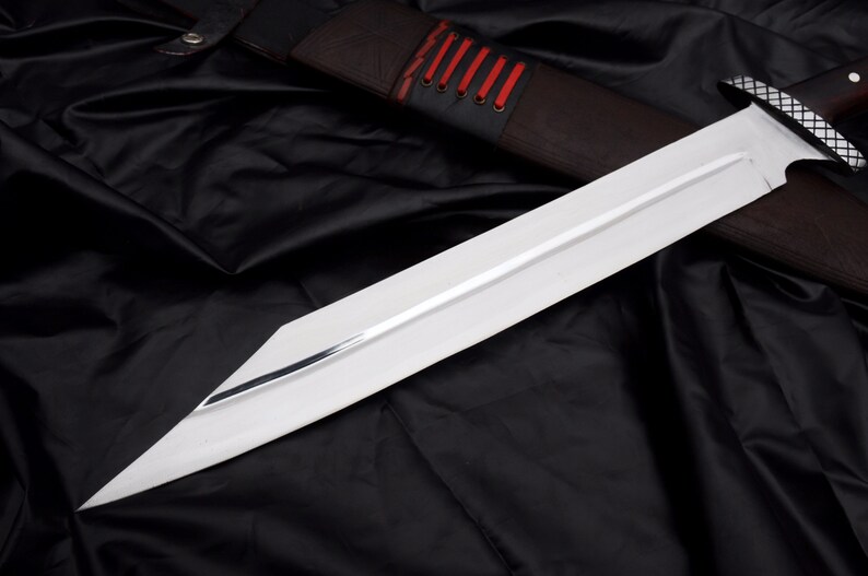 Handmade Seax Sword-18 Inches Long Blade Viking Seax Knife-full Tang ...