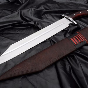 Handmade Seax Sword-18 Inches Long Blade Viking Seax Knife-full Tang ...