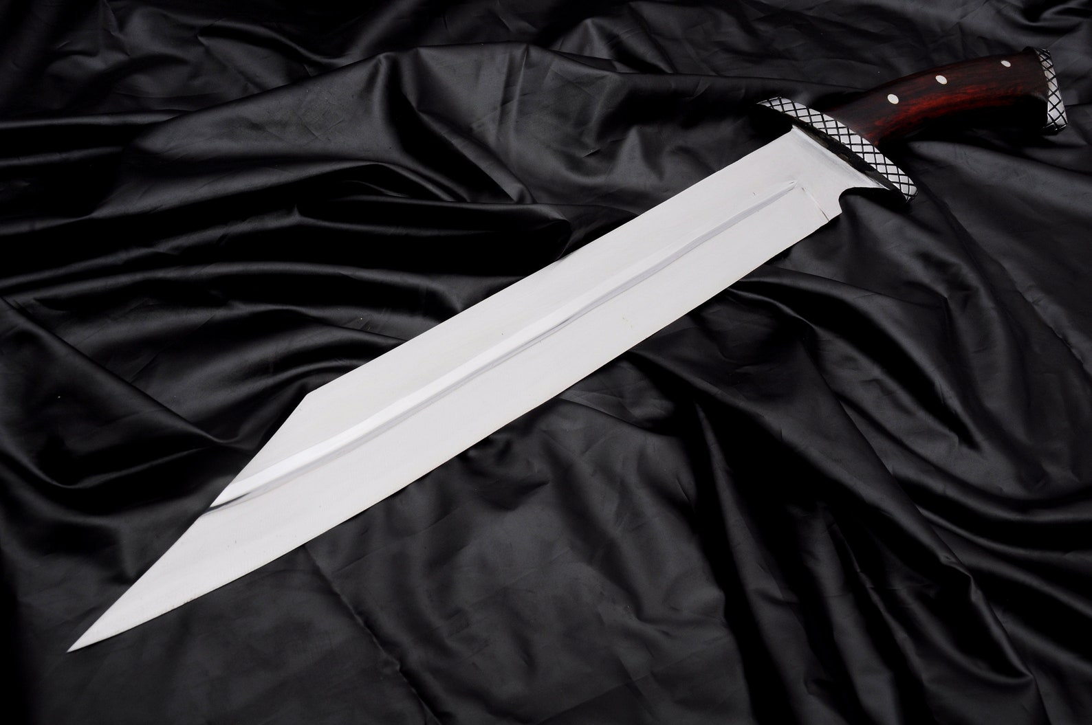 Handmade Seax Sword-18 Inches Long Blade Viking Seax Knife-full Tang ...