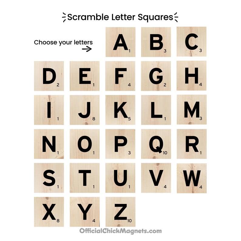 Scramble Letter Squares - Etsy