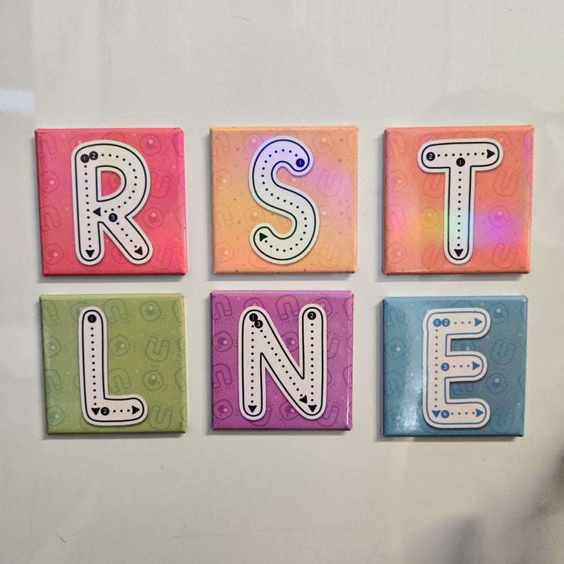 Holographic Alphabet Letter Formation Magnets, Sensory ABC Spelling Kit ...