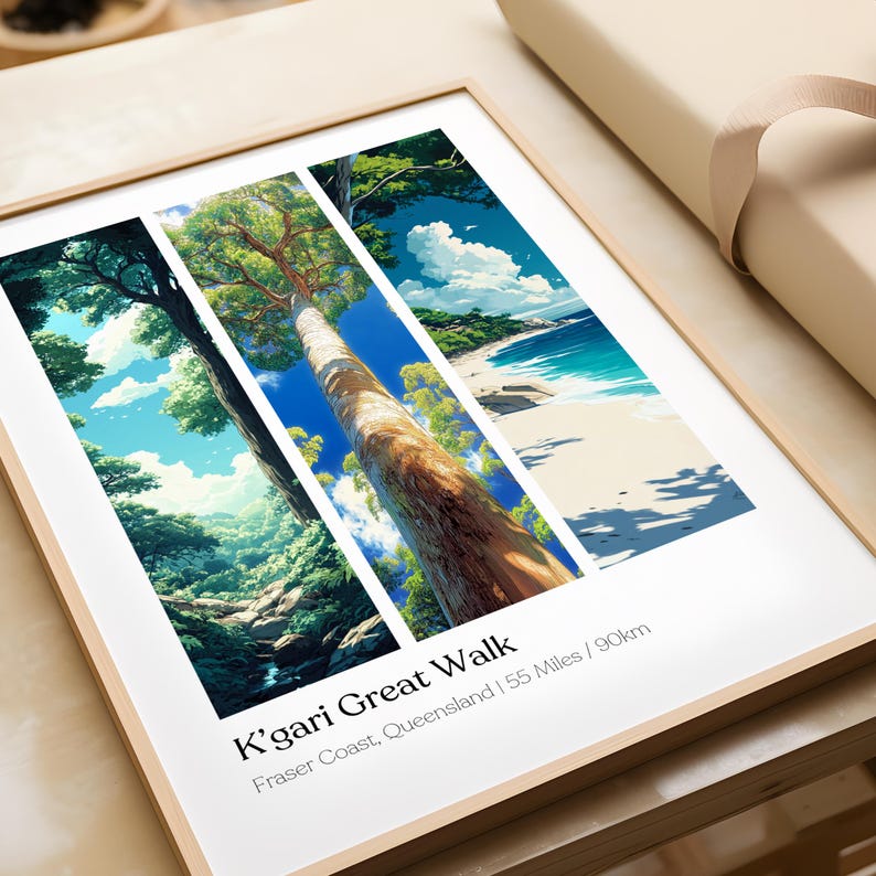 Fraser Island Print, K'gari Walk, Australian Landscape Poster - Etsy