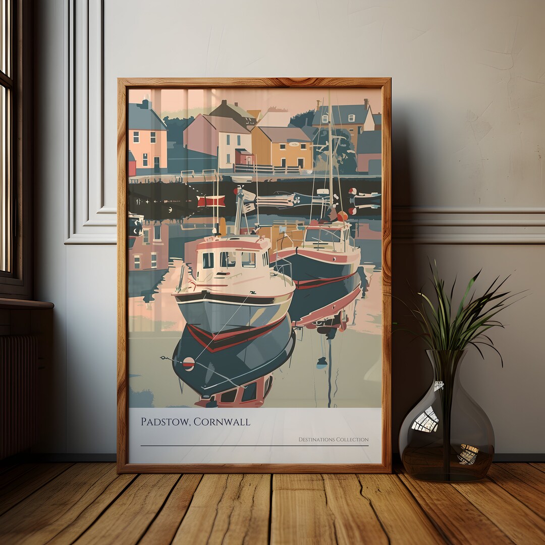 Padstow Cornwall Art Print, Padstow Cornish Wall Art, Cornwall Harbour ...