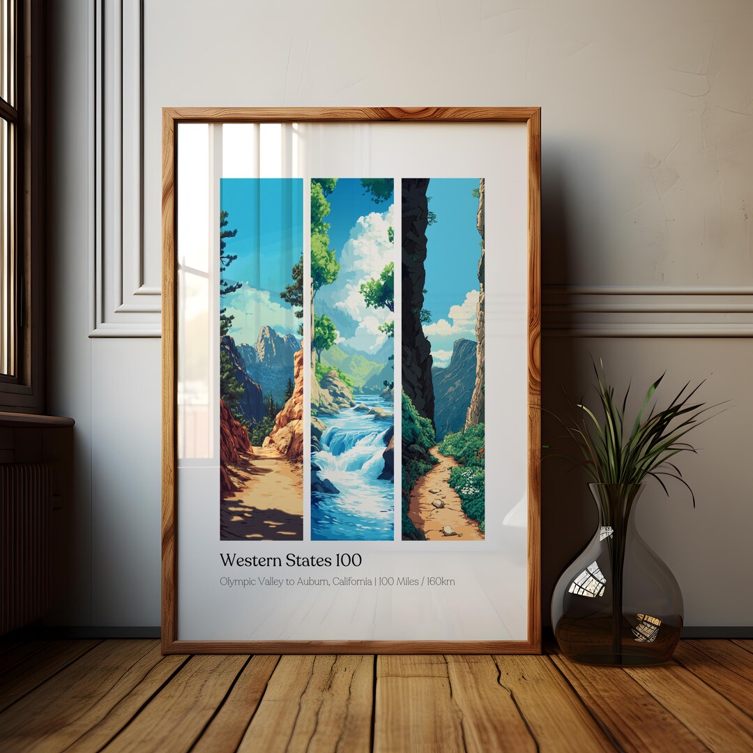 Western States 100 Poster: Endurance Trail Running Art Print - Etsy