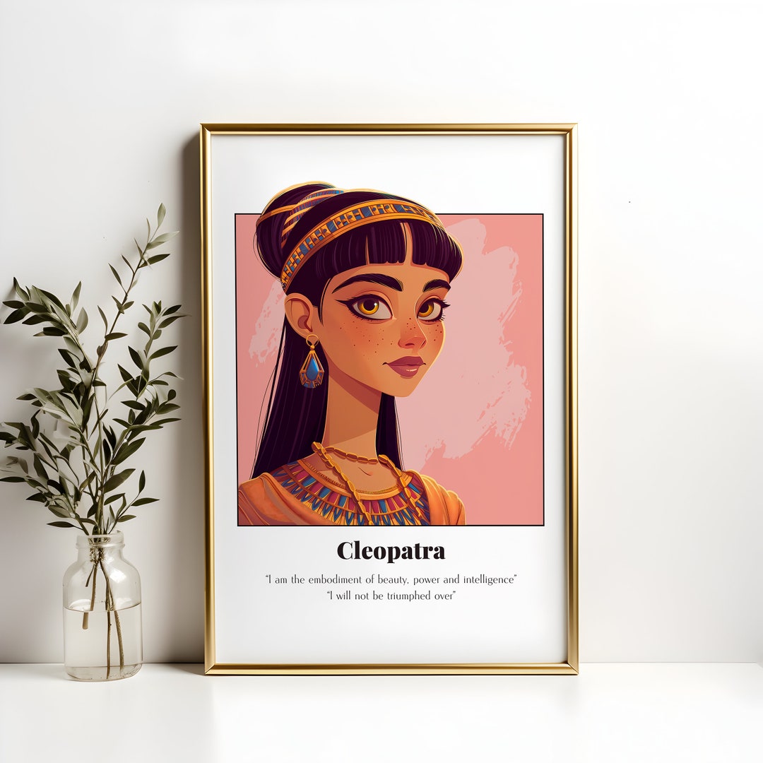 Queen Cleopatra Poster, Queen Cleopatra Art Print, Female Empowerment ...