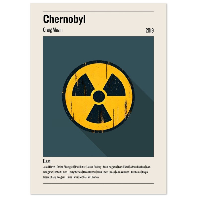Chernobyl Minimalist TV Show Poster Lucertola Designs Premium Wall Art ...