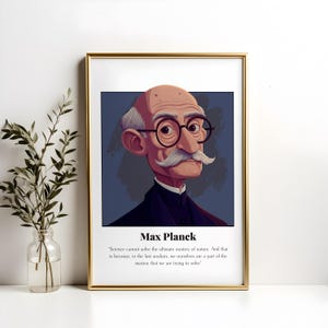 Max Planck Quote Poster: Quantum Mechanics, Historical Icon - Etsy