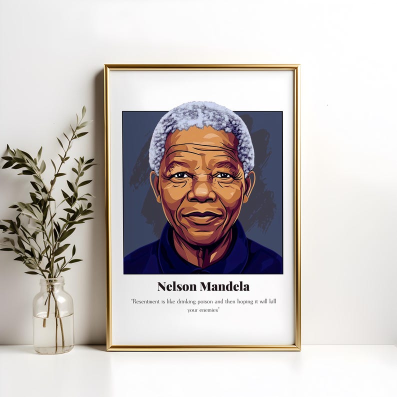 Nelson Mandela Quote Poster: Black History Month Art Print - Etsy