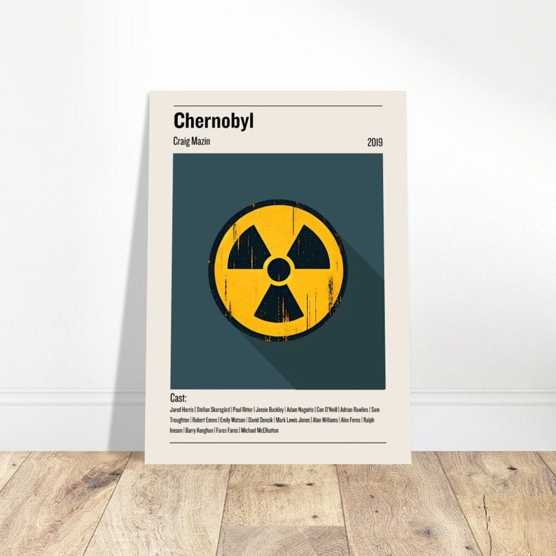 Chernobyl Minimalist TV Show Poster Lucertola Designs Premium Wall Art ...