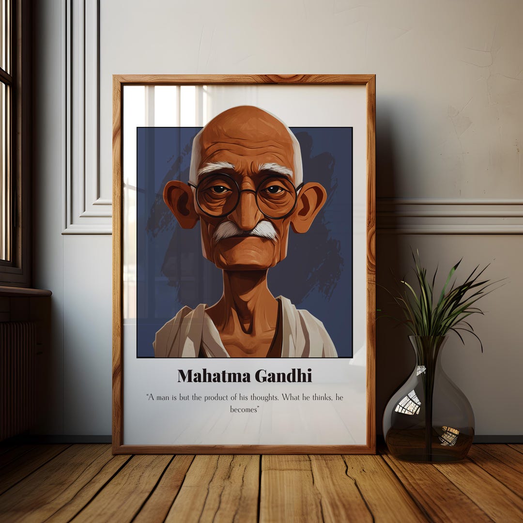 Mahatma Gandhi Quote Poster, Inspirational Quote Mahatma Gandhi Poster ...