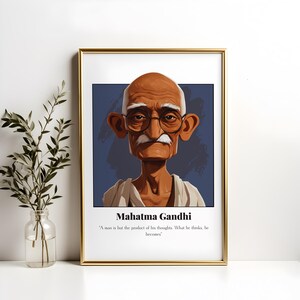 Mahatma Gandhi Quote Poster, Inspirational Quote Mahatma Gandhi Poster ...