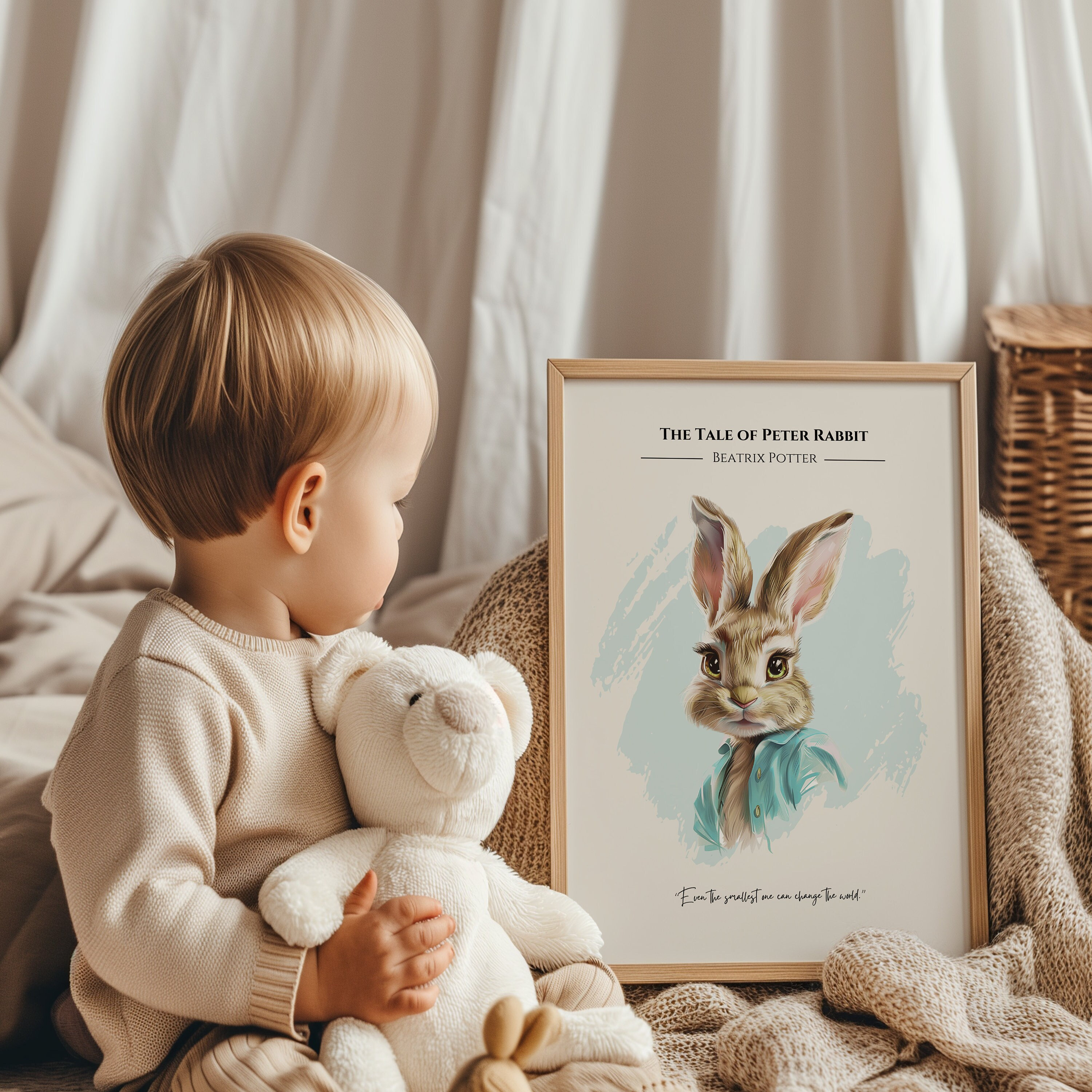 The Tale of Peter Rabbit Cartoon Poster, Peter Rabbit Nursery Decor ...