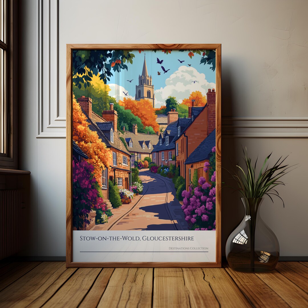 Stow-on-the-wold Poster: Cotswolds Village Art Print - Etsy