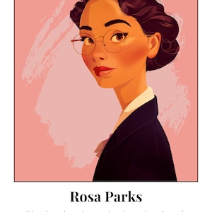 Rosa Parks Quote Poster, Rosa Parks Civil Rights Art, Female ...