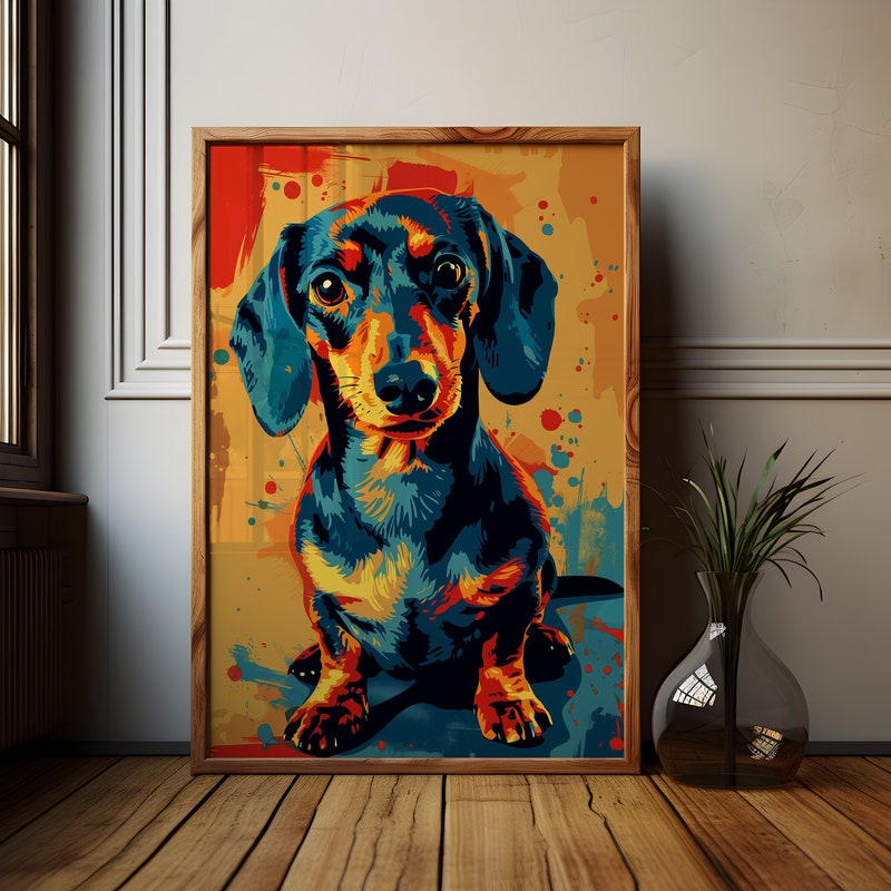 Dachshund Art Pop Art - Etsy UK