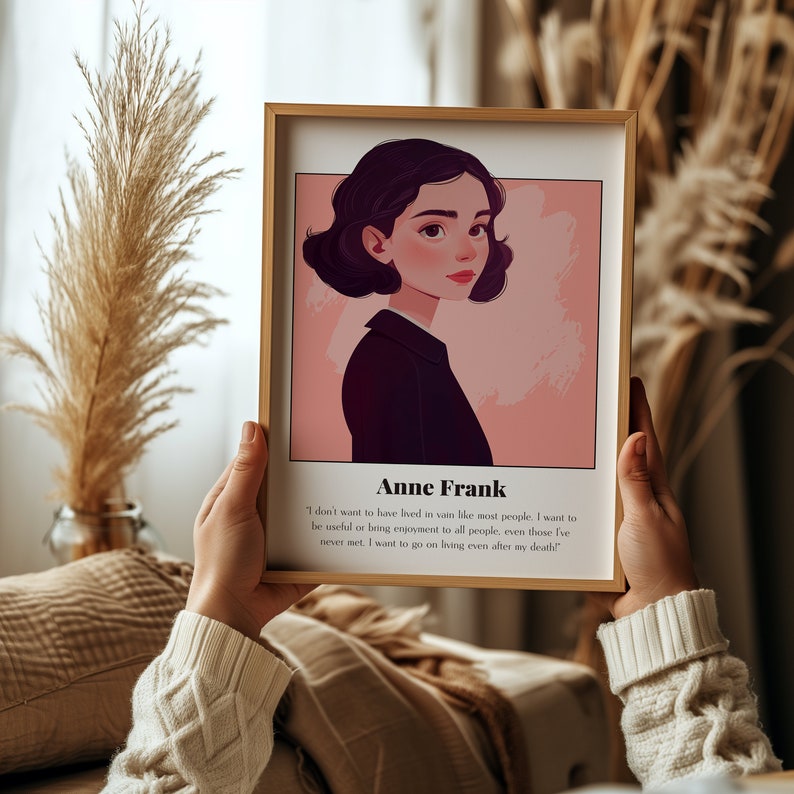 Anne Frank Quote Poster: Inspirational Historical Women Print - Etsy