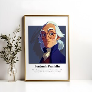 Benjamin Franklin Quote Poster, Inspirational Quote Benjamin Franklin ...