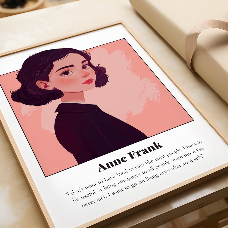Anne Frank Quote Poster: Inspirational Historical Women Print - Etsy