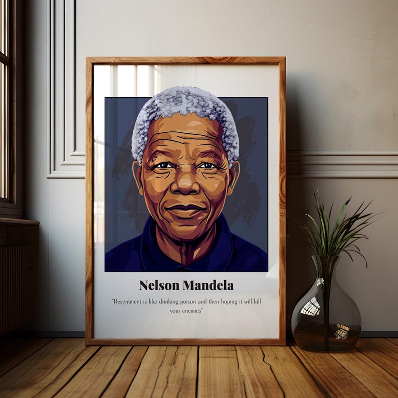 Nelson Mandela Quote Poster: Black History Month Art Print - Etsy