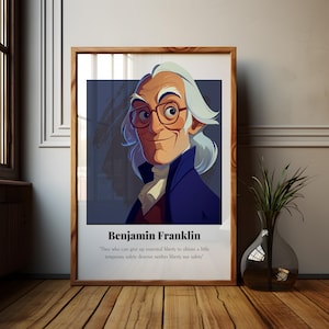 Benjamin Franklin Quote Poster, Inspirational Quote Benjamin Franklin ...