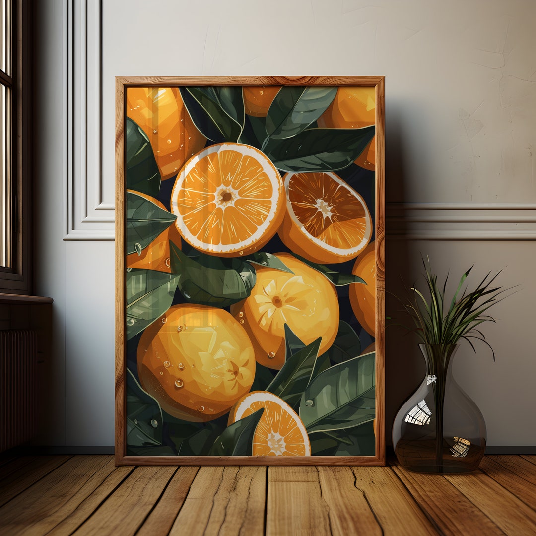 Oranges Poster | Citrus Fruit Wall Decor | Fresh and Juicy Oranges ...